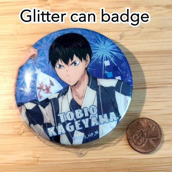 Accessories | Rare Haikyuu Glitter Can Badge Ksgeyama | Poshmark